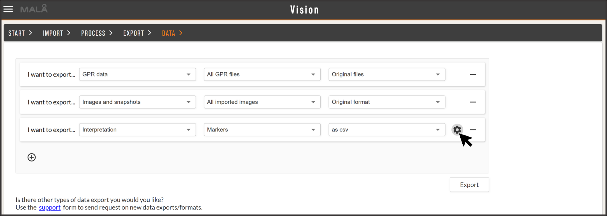 Flexible Dynamic Export functionality released to MALÅ Vision